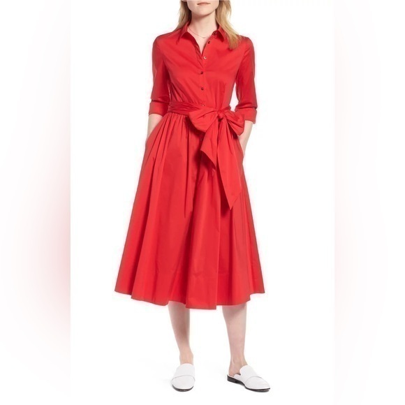 1901 | Dresses | 91 Midi Shirtdress Nordstrom Red 2 | Poshmark